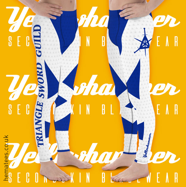 Men's Yellowhammer blue custom Triangle Sword Guild leggings – Hematees